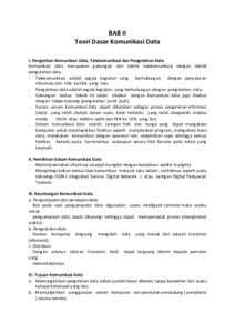 Bab Ii - Teori Dasar Komunikasi Data - Repository